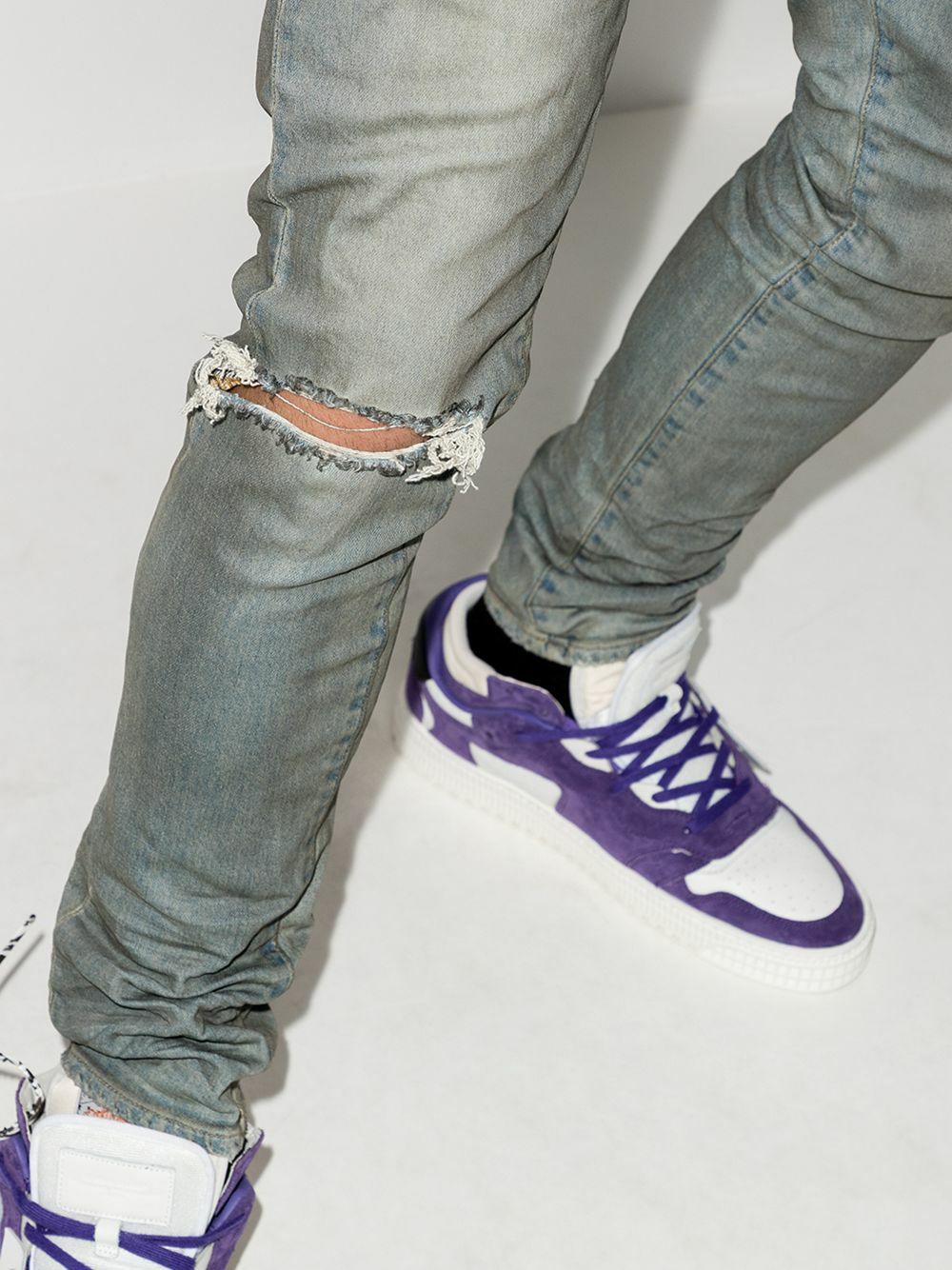 Purple Brand Distressed Slim Leg Jeans Purple Brand