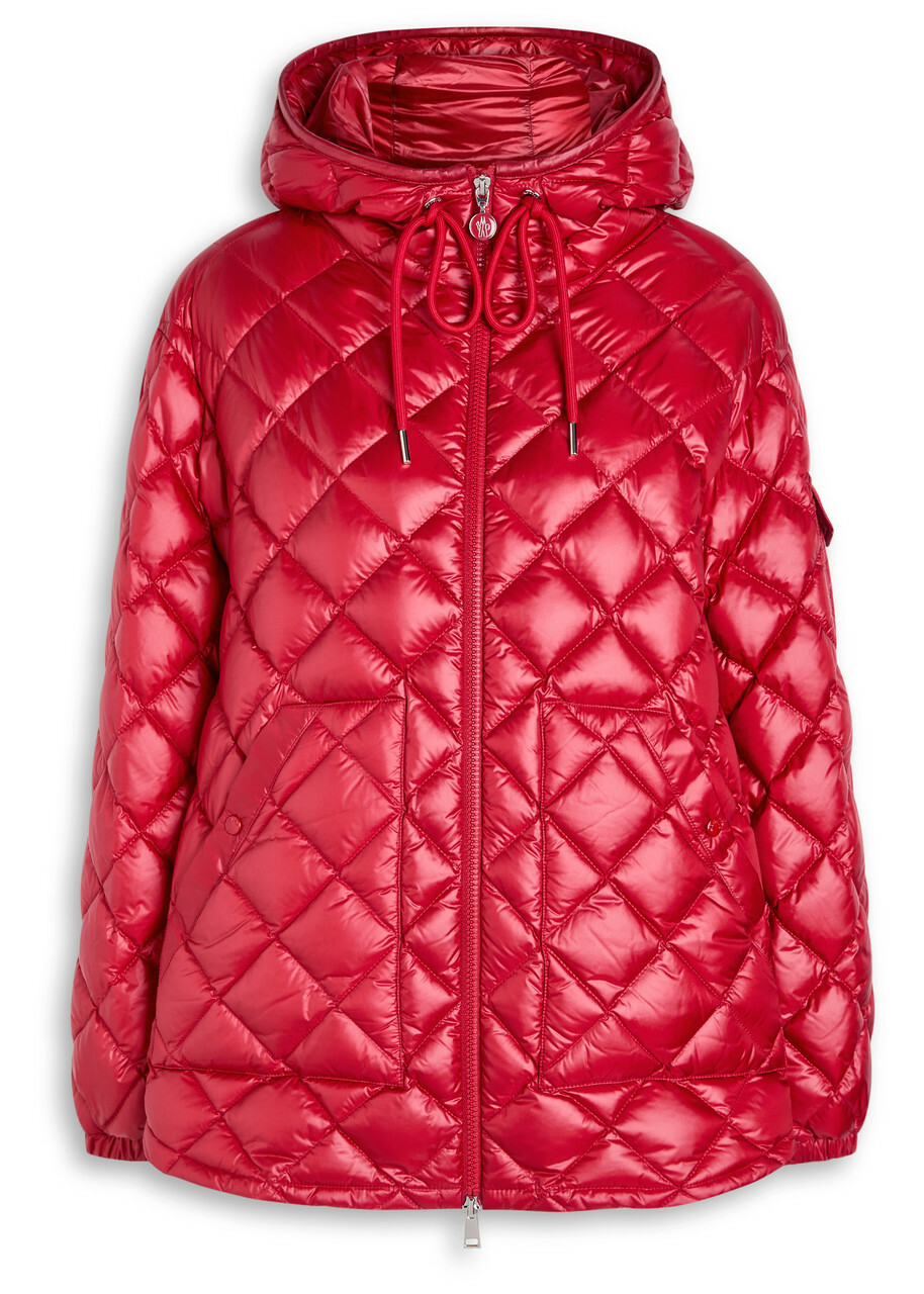 Moncler Camicia Quilted Shell Jacket Red Moncler