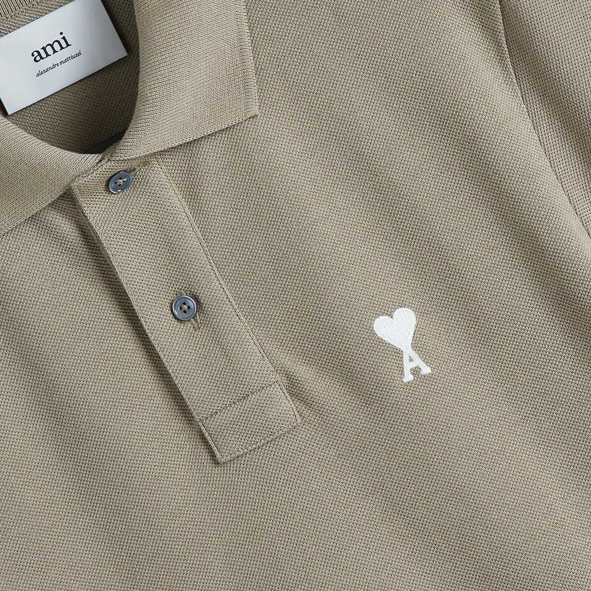 AMI Paris Men's Ami De Coeur Polo Shirt in Laurel AMI