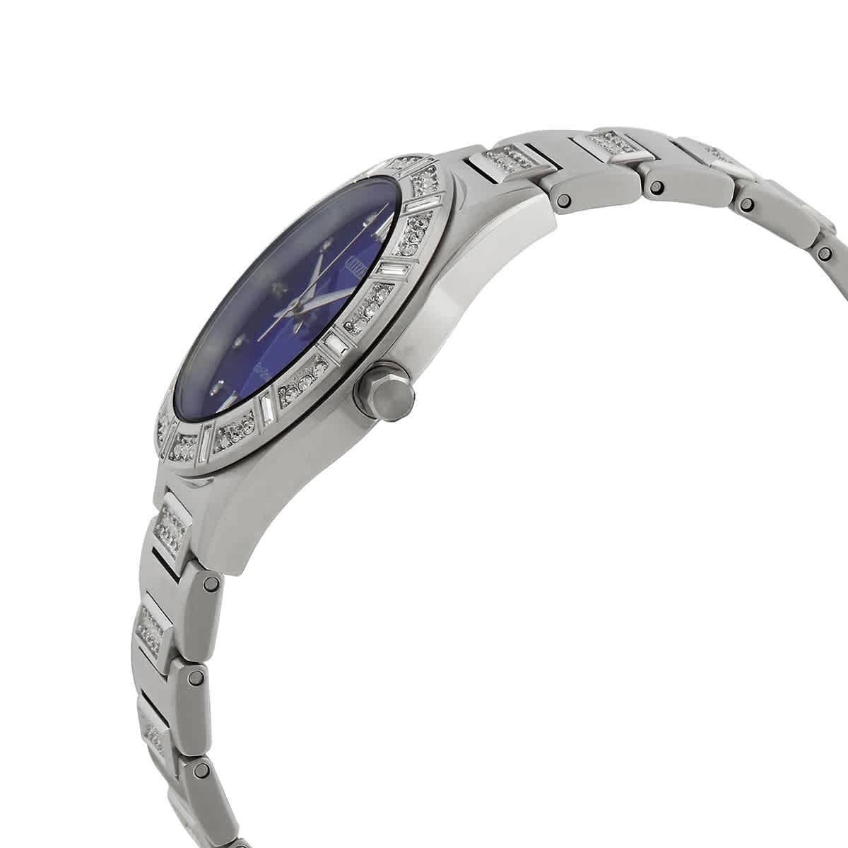 Citizen Silhouette Crystal Eco-Drive Blue Dial Ladies Watch EM1020-57L ...
