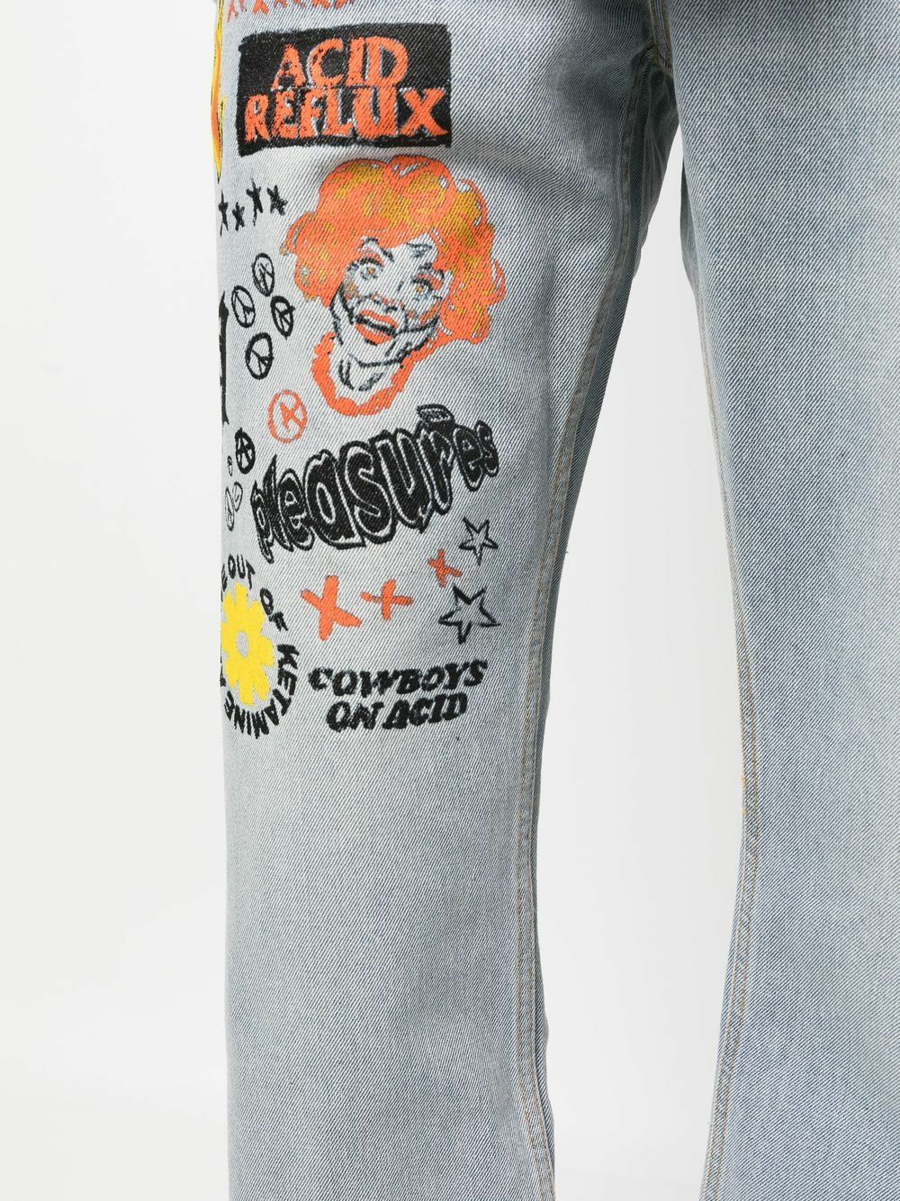 PLEASURES - Patch Denim Jeans PLEASURES
