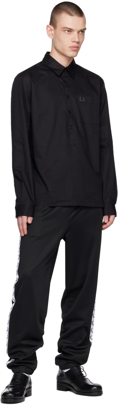 Fred Perry Black Overhead Shirt Fred Perry