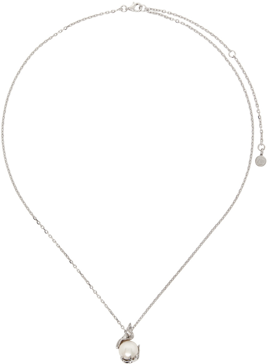 Alan Crocetti Silver Pearl In Heat Necklace Alan Crocetti