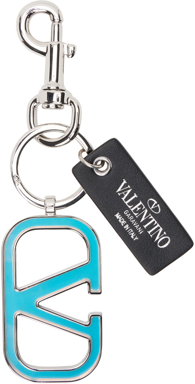 Valentino Garavani Silver VLogo Keychain Valentino Garavani
