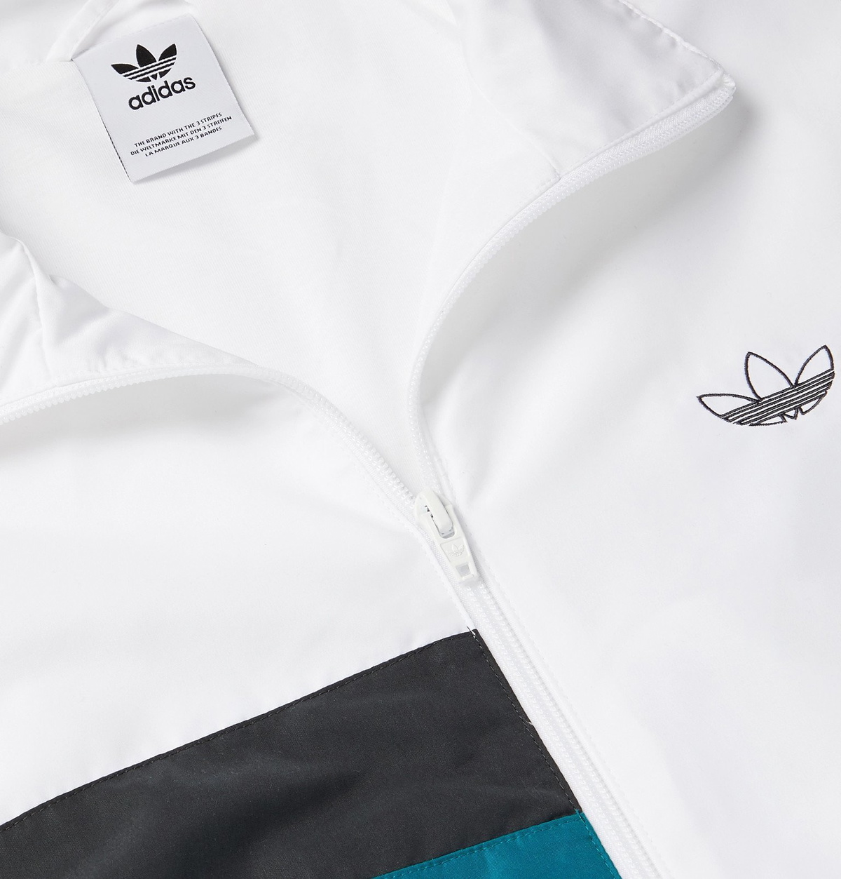 adidas Originals - Color-Block Shell Track Jacket - White adidas Originals