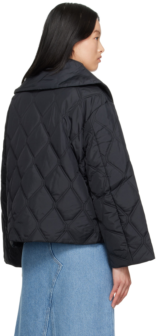GANNI Black Quilted Jacket GANNI