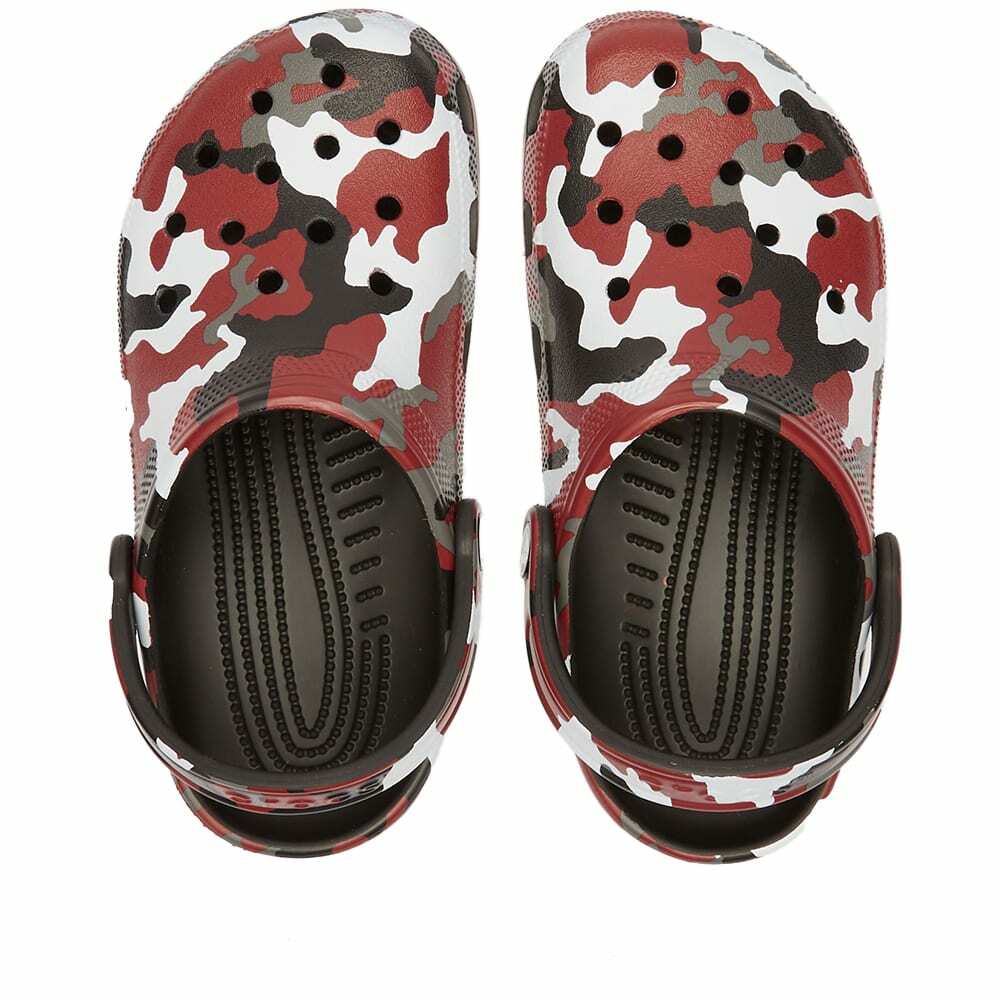 Crocs Classic Printed Camo Clog in Black/Red Crocs
