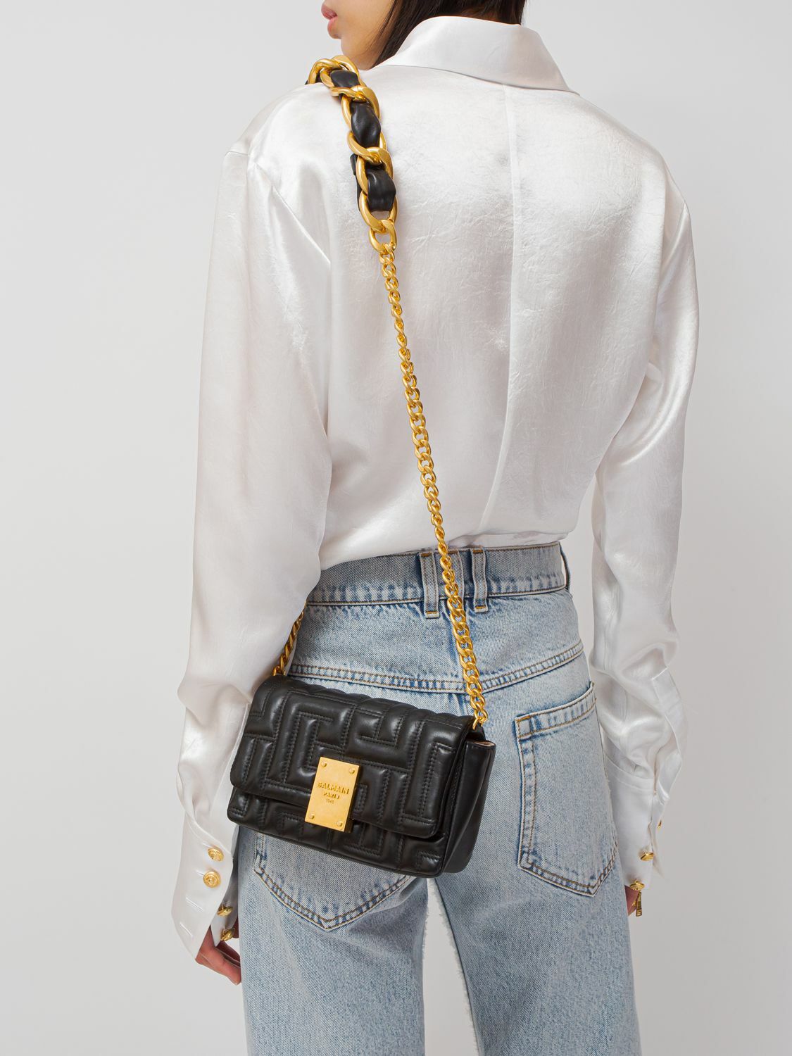BALMAIN Mini 1945 Quilted Leather Bag Balmain