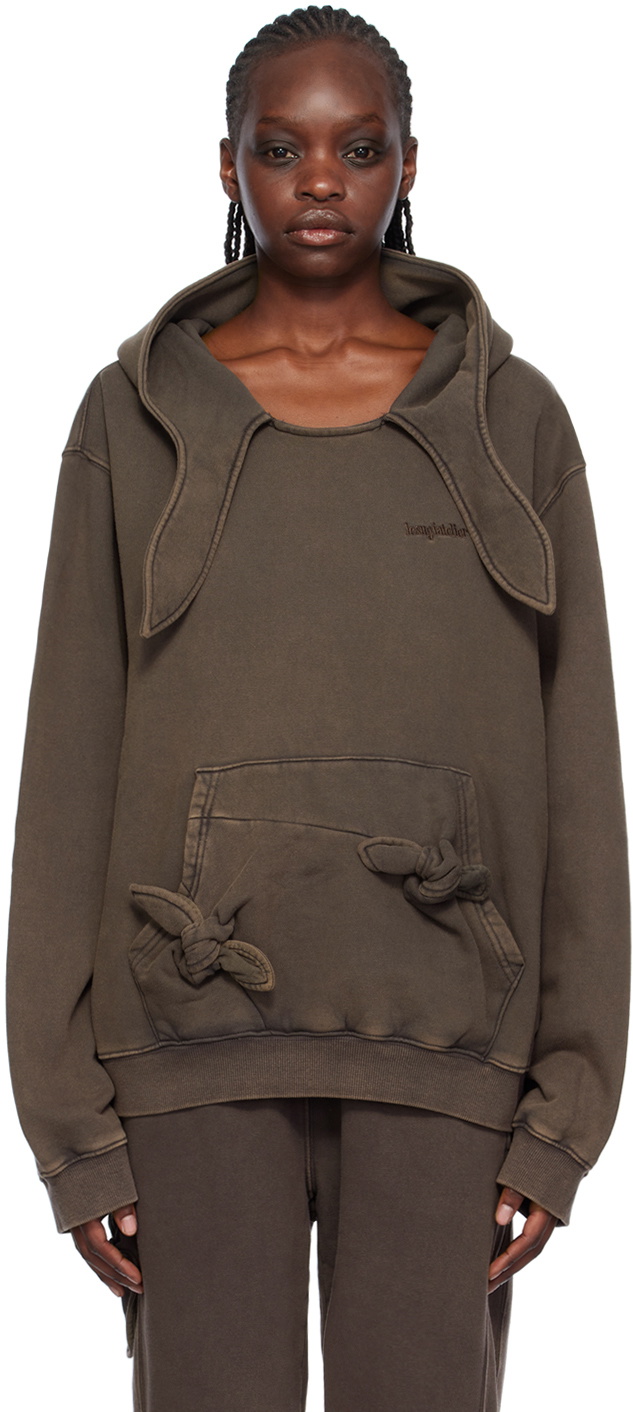 lesugiatelier Brown Ribbon Hoodie lesugiatelier