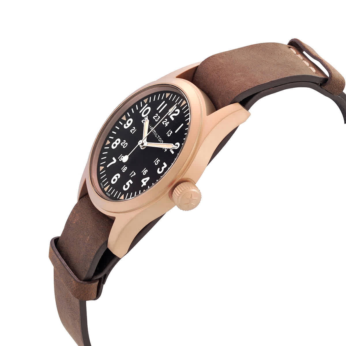 Hamilton Khaki Field Hand Wind Black Dial Mens Watch H69459530 Hamilton