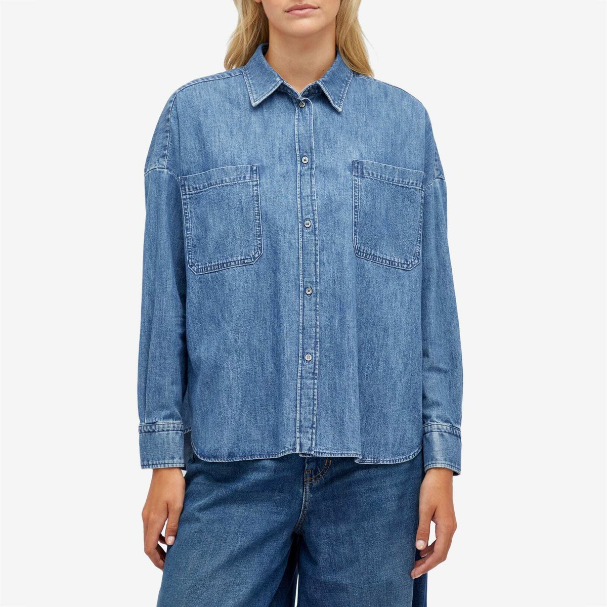 Weekend by Max Mara Women's Denim Shirt in Navy Weekend Max Mara