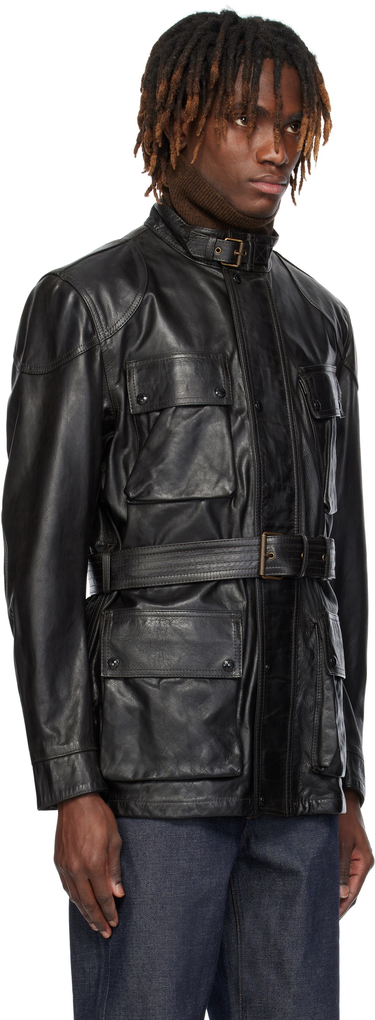 Belstaff Black Legacy Trialmaster Panther Leather Jacket Belstaff