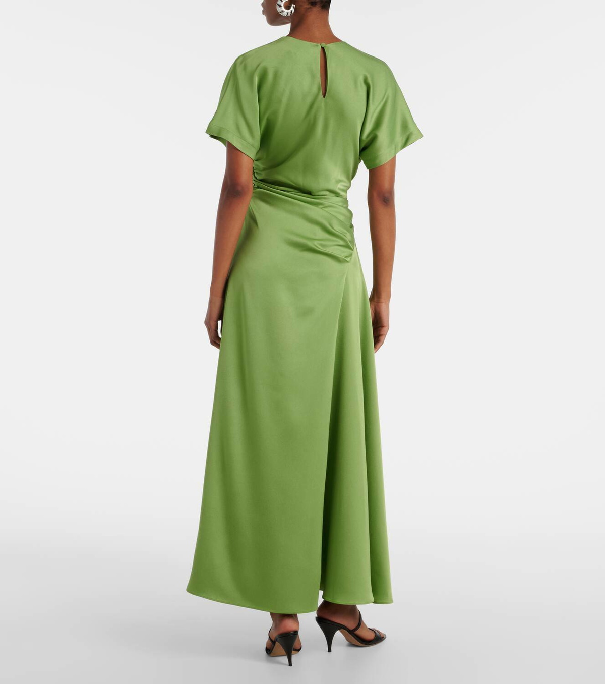 Simkhai Marabella ruched satin maxi dress Simkhai
