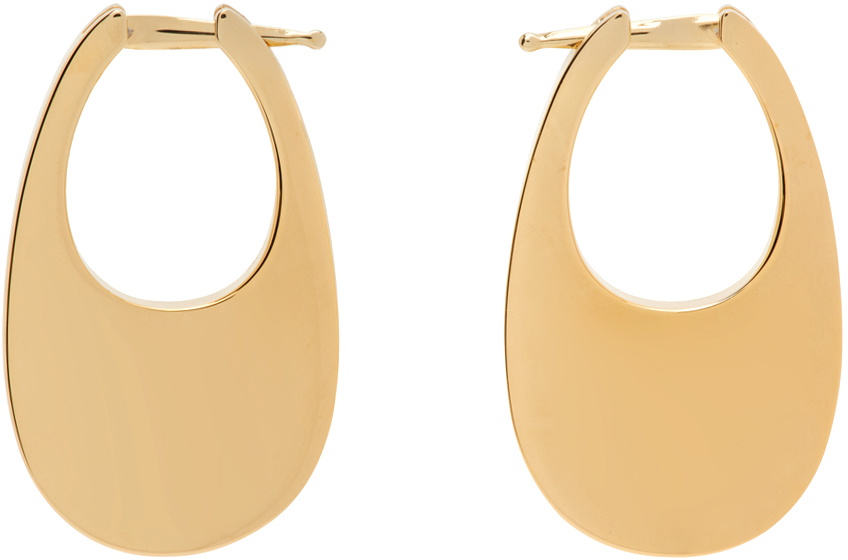 Coperni Gold Medium Swipe Earrings Coperni