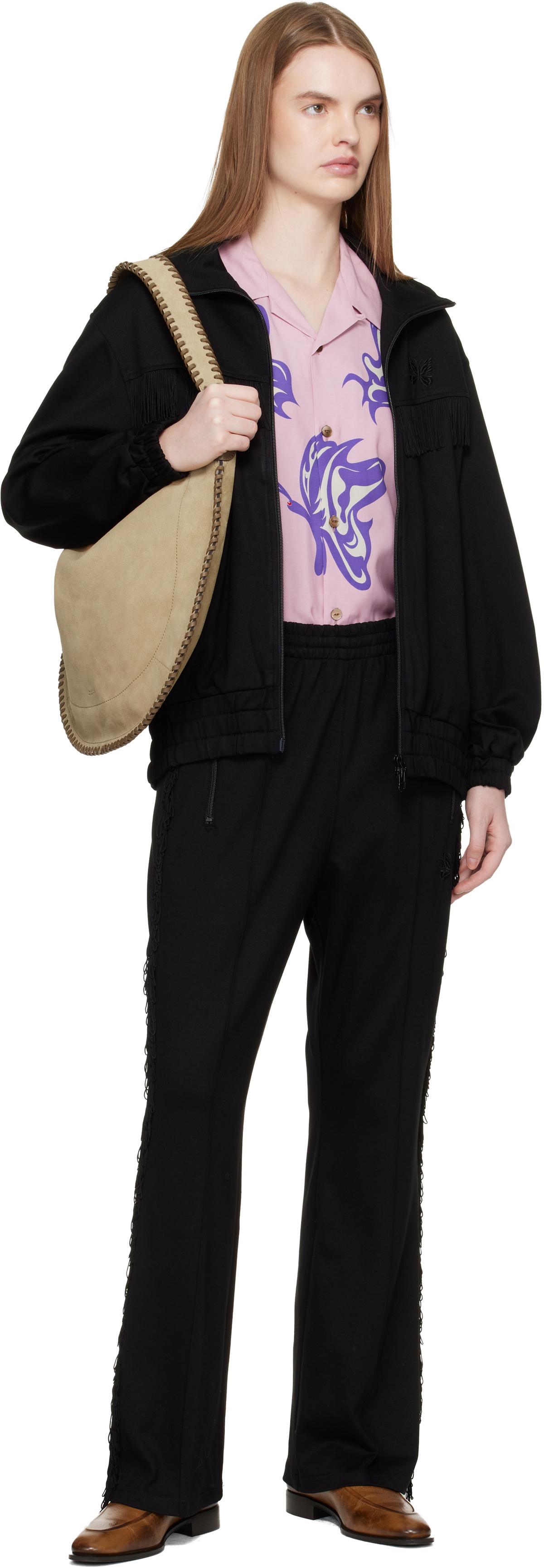 NEEDLES Black Fringe Track Jacket Needles