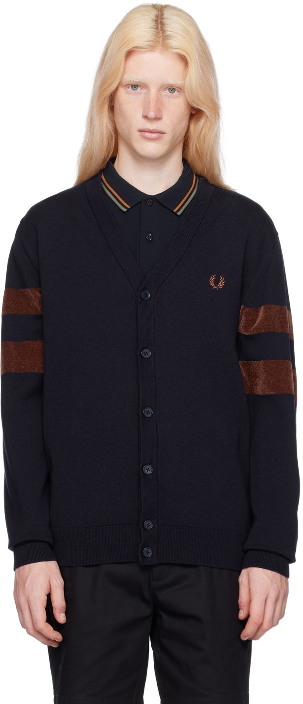 Fred Perry Navy Tipping Cardigan Fred Perry