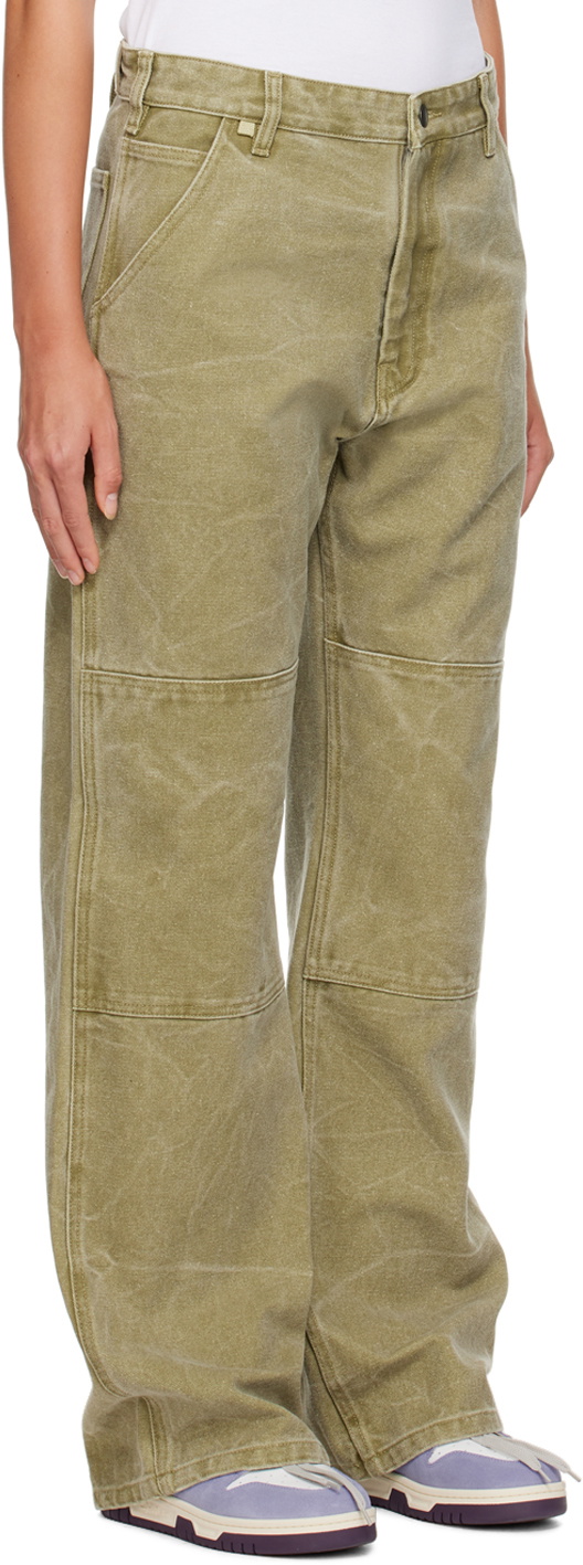 Acne Studios Khaki Faded Trousers Acne Studios