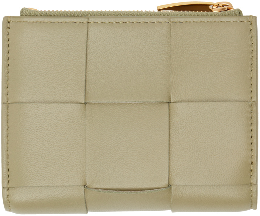Bottega Veneta Khaki Small Bifold Wallet Bottega Veneta