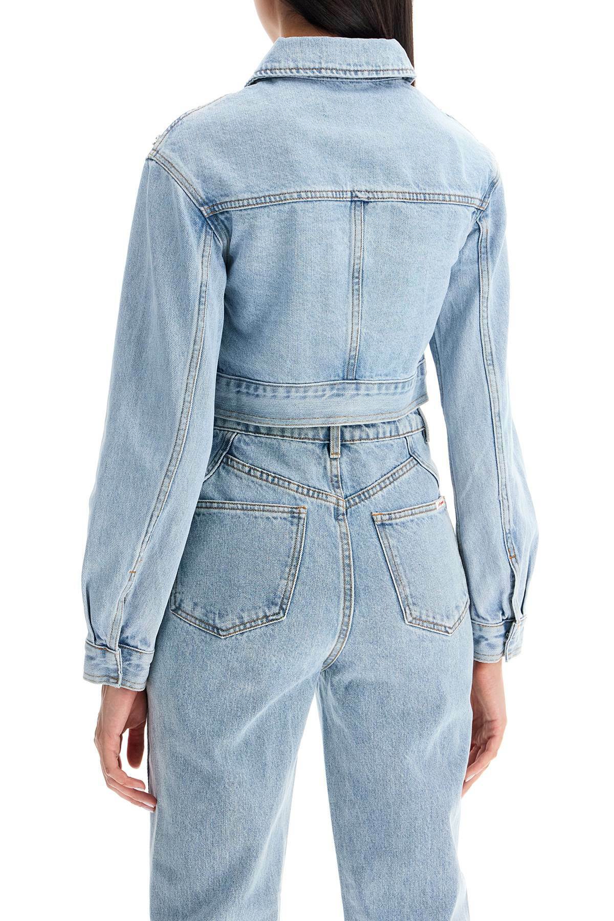 SELF PORTRAIT cropped denim jacket for women Blue Self-Portrait