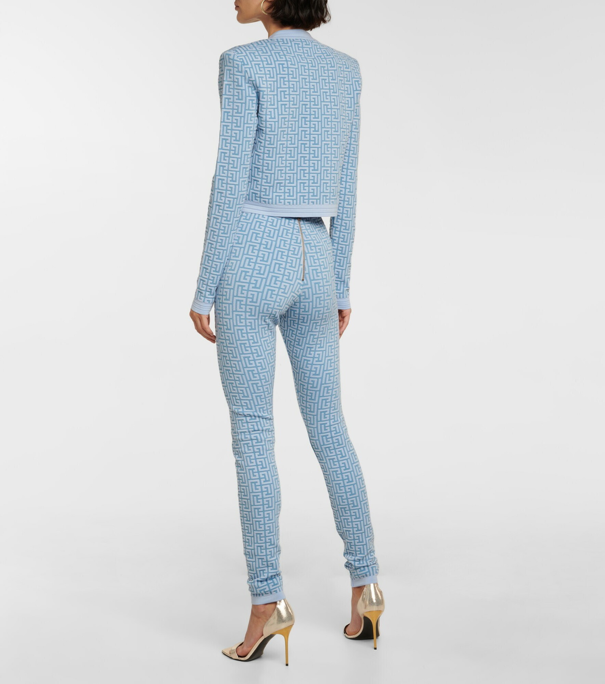 Balmain - Monogram jacquard zip cardigan Balmain