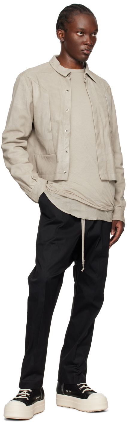 Rick Owens Off-White Porterville Alice Strobe Leather Jacket Rick Owens