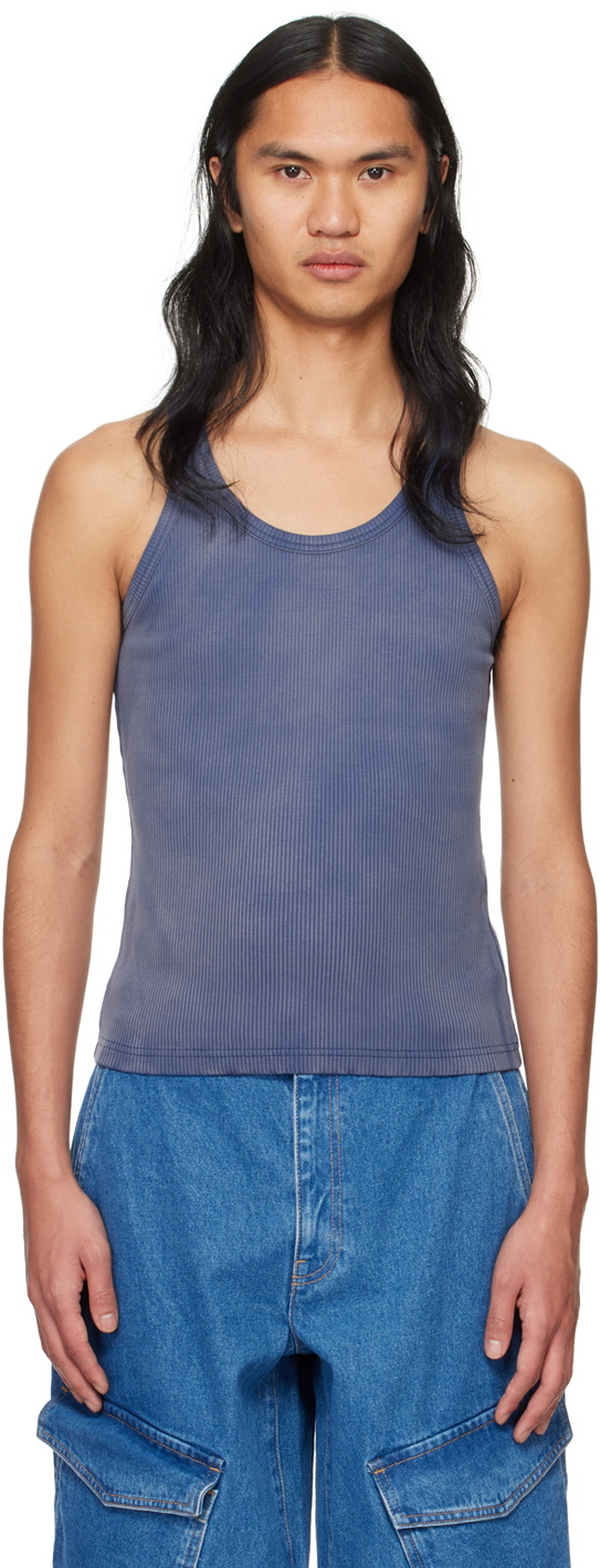 Dion Lee Blue Sprayed Rivet Tank Top Dion Lee