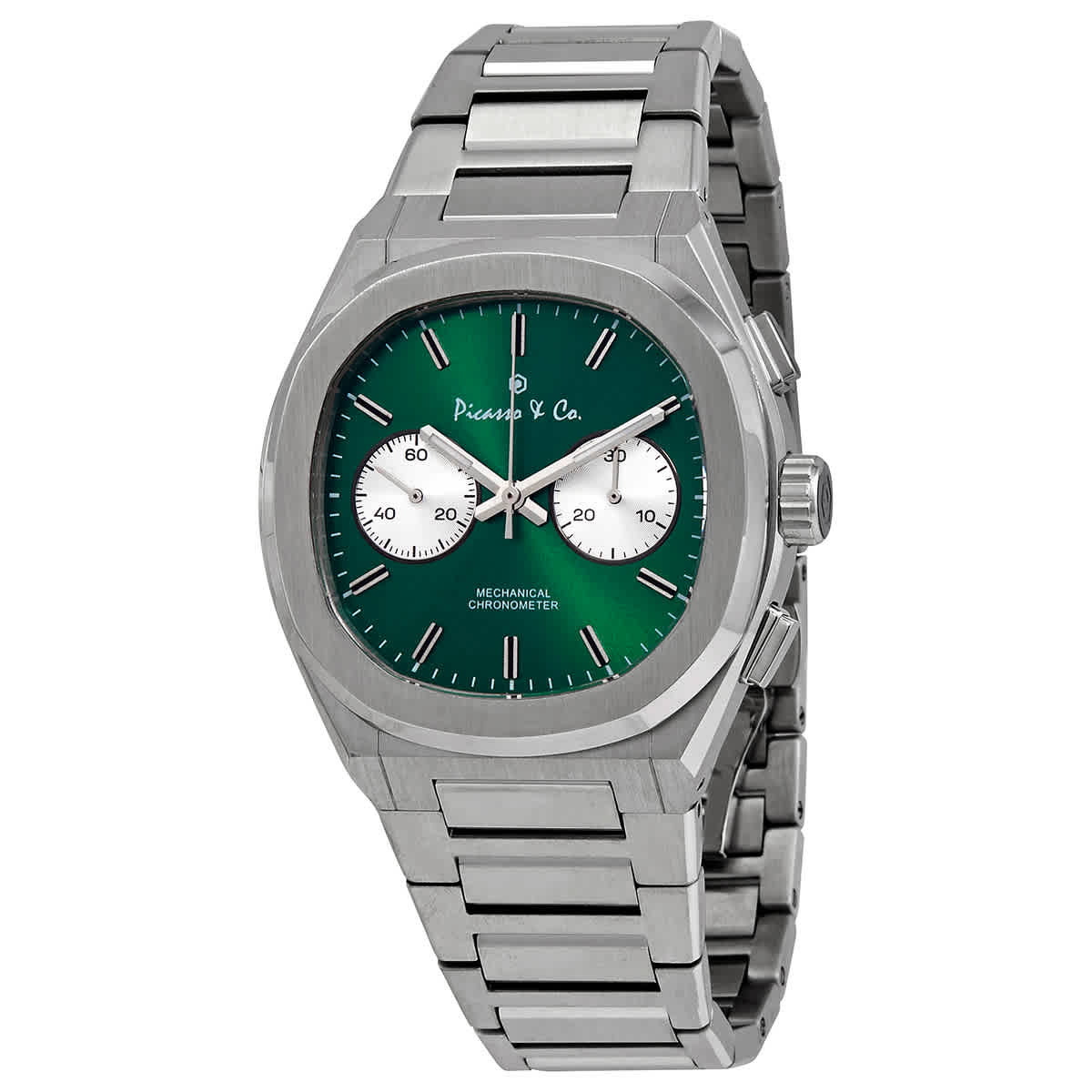 Picasso and Co Chairman II Chronograph Hand Wind Green Dial Mens Watch ...