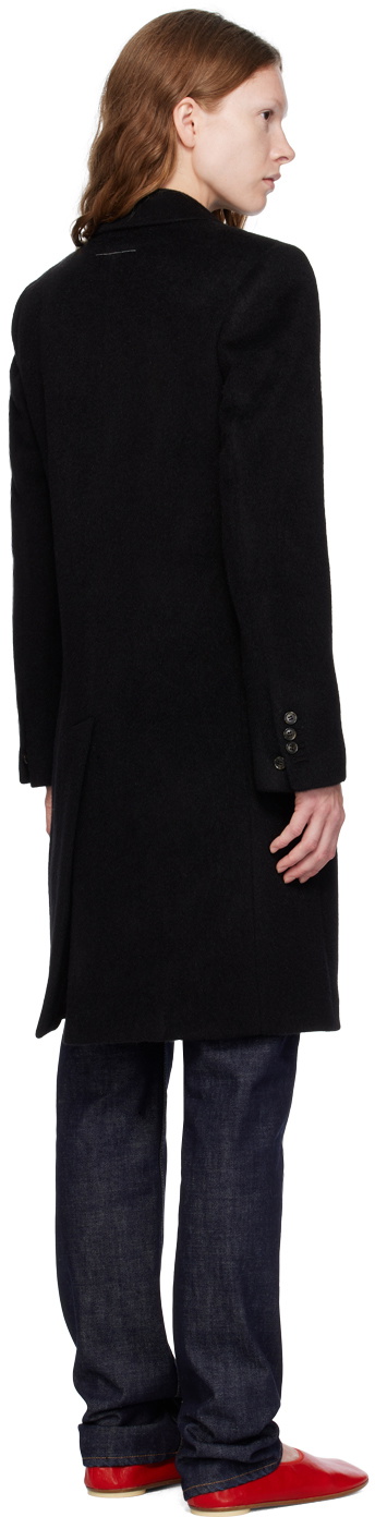 MM6 Maison Margiela Black Button Coat MM6 Maison Margiela