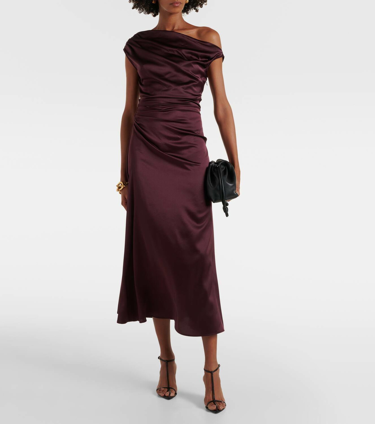 Staud Phare silk-blend satin midi dress Staud