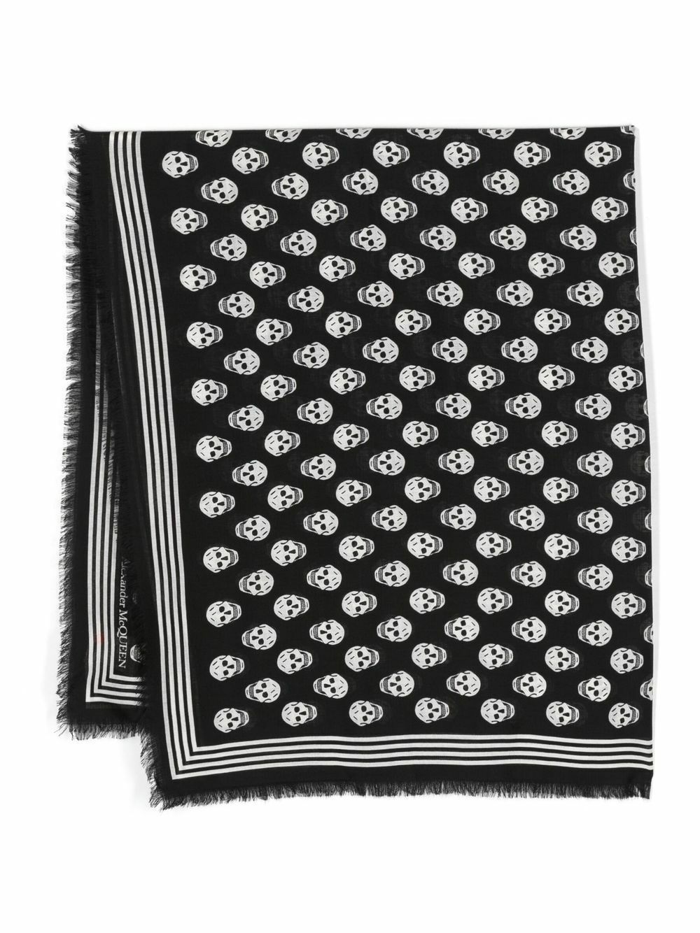 ALEXANDER MCQUEEN - Biker Skull Wool Scarf Alexander McQueen