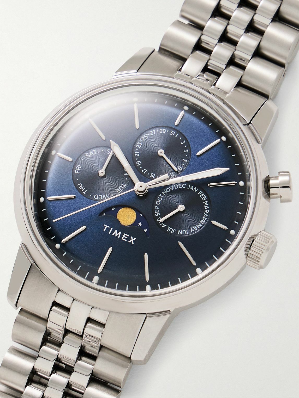 Timex - Marlin® Moon Phase 40mm Stainless Steel Watch Timex