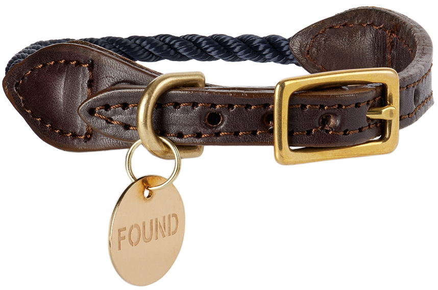 Found My Animal Brown & Navy Rope Collar