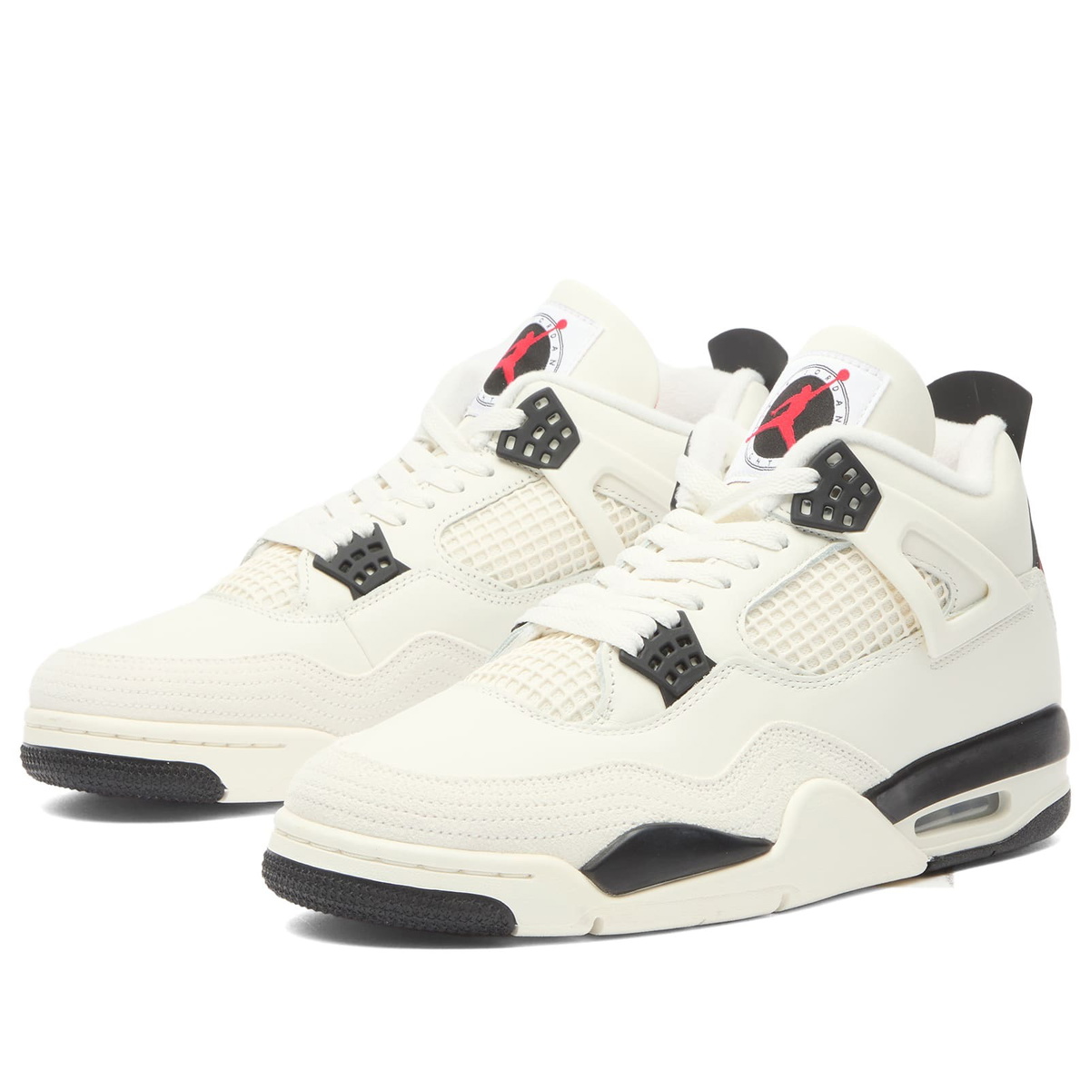 Air Jordan Men's 4 Retro Og Fc Sneaker in Sail/Black/Red Nike Jordan Brand