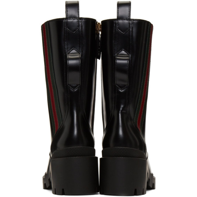 Gucci Black Web Boots Gucci