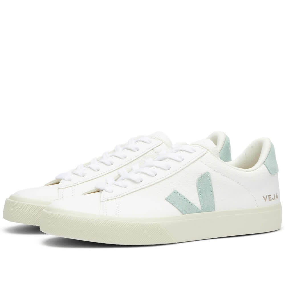 Veja Womens Women's Campo Sneakers in White/Matcha VEJA