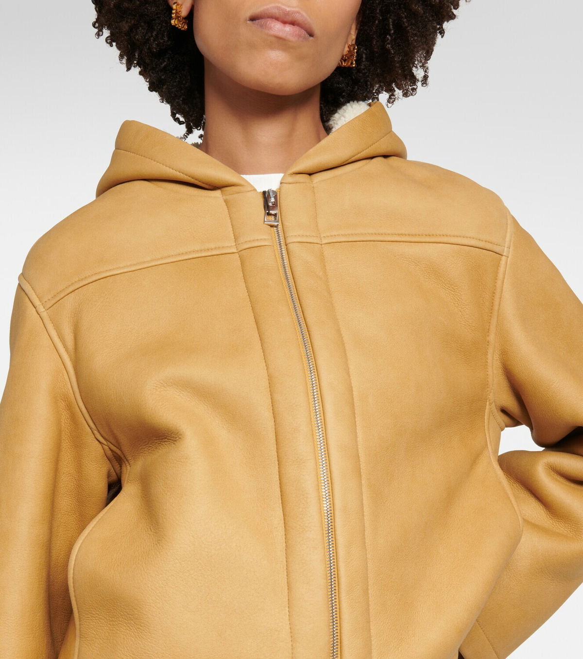 Loewe - Hooded shearling jacket Loewe