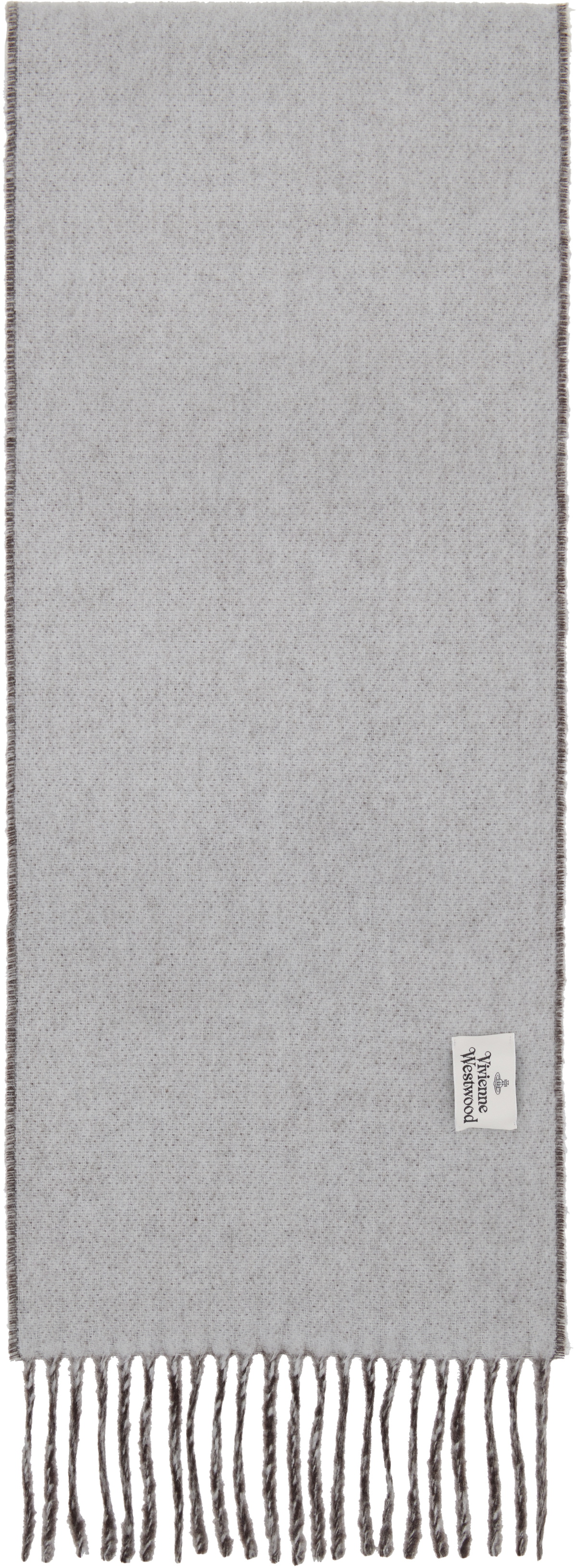 Vivienne Westwood Brown & Gray Single Orb Double Scarf Vivienne Westwood