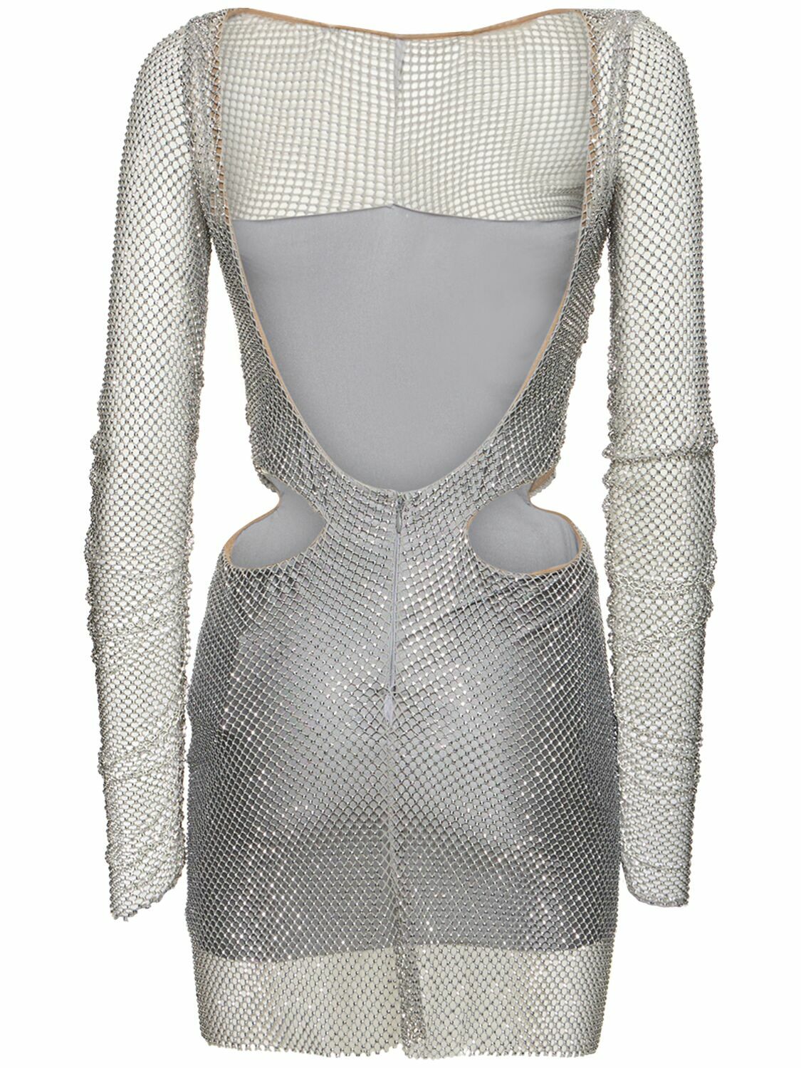 GIUSEPPE DI MORABITO - Embroidered Mesh Mini Dress Giuseppe di Morabito