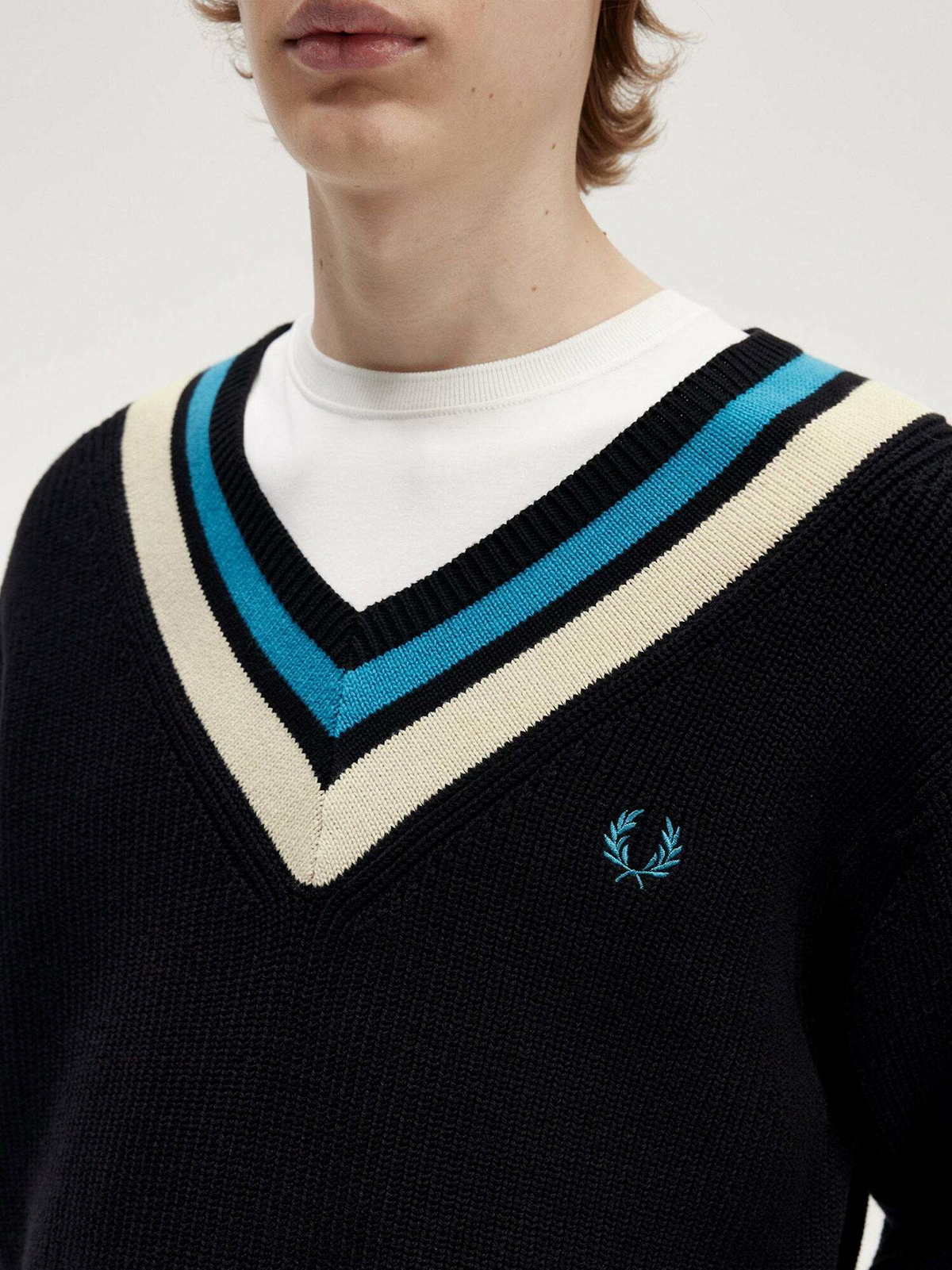 Fred Perry Sweater Black Mens Fred Perry
