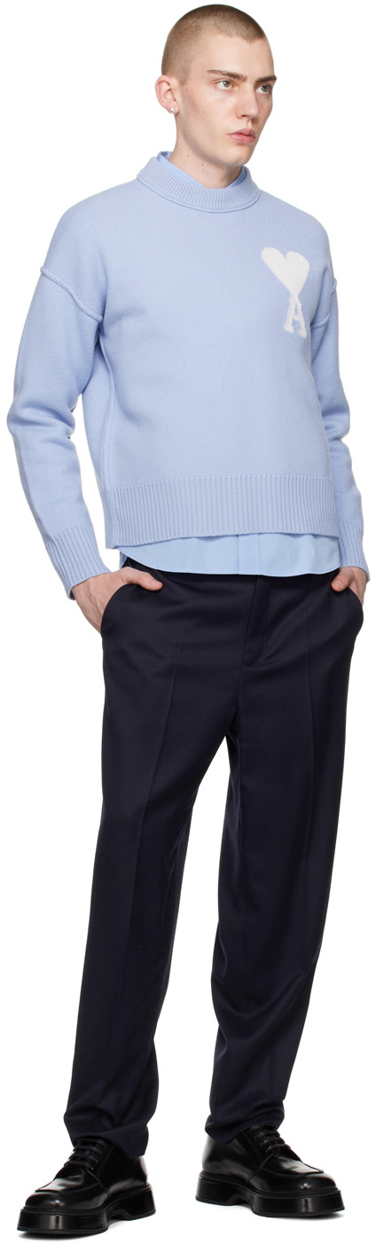 AMI Paris Blue Ami de Cœur Sweater AMI