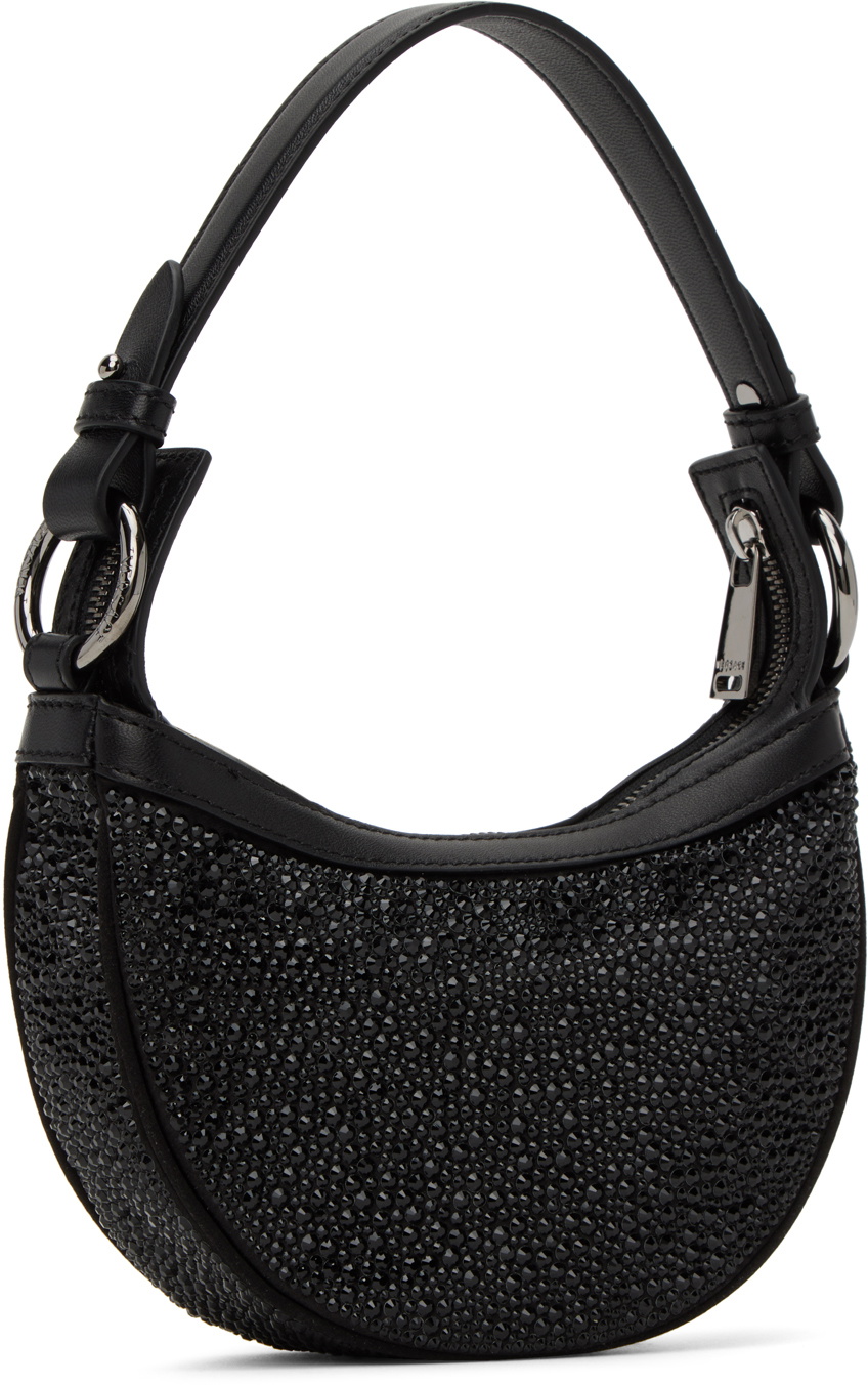 Versace Black Mini Crystal Repeat Bag Versace
