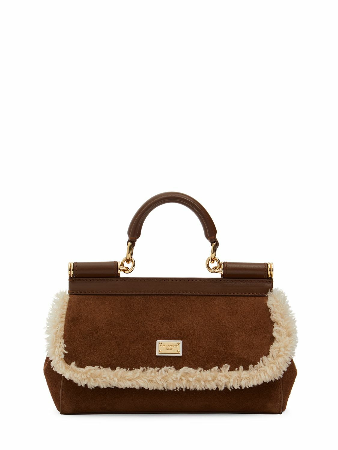 DOLCE & GABBANA - Small Elongated Sicily Suede Bag Dolce & Gabbana