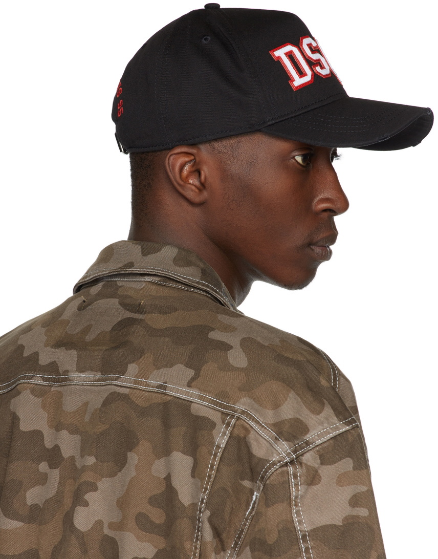 Dsquared2 Black 'DSQ2' Baseball Cap Dsquared2