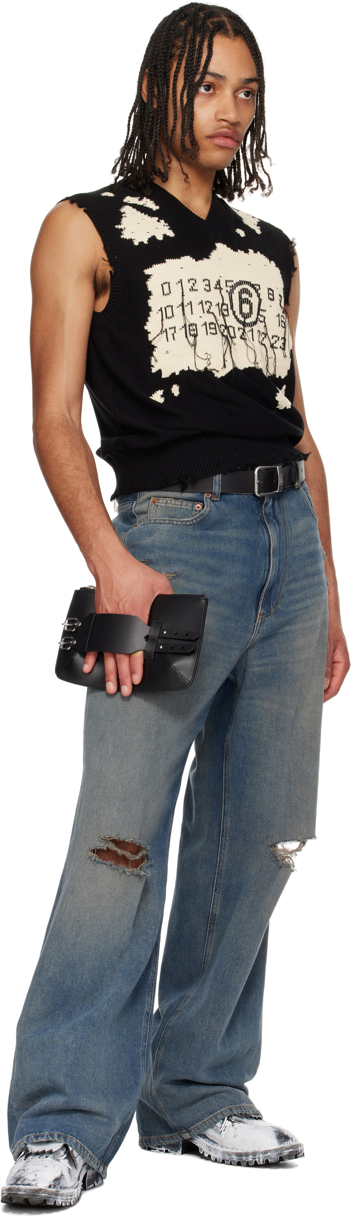 MM6 Maison Margiela Black Cintura Uomo Belt MM6 Maison Margiela