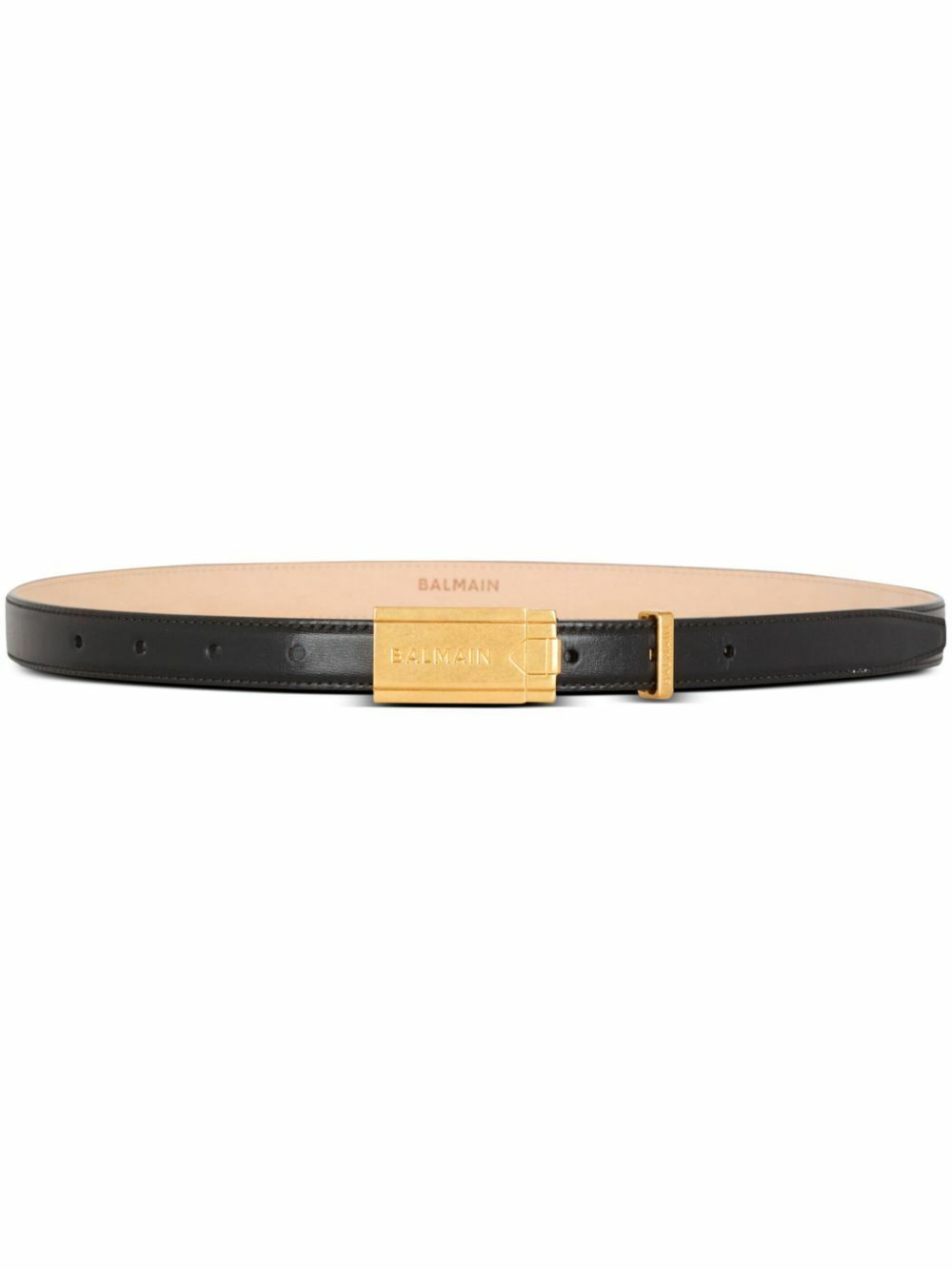 Balmain Logo Plaque Leather Belt Balmain