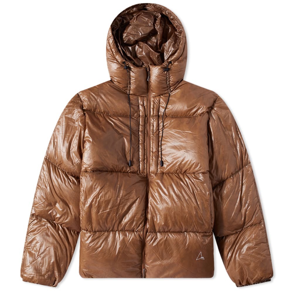 ROA Men's Shiny Down Jacket in Brown ROA
