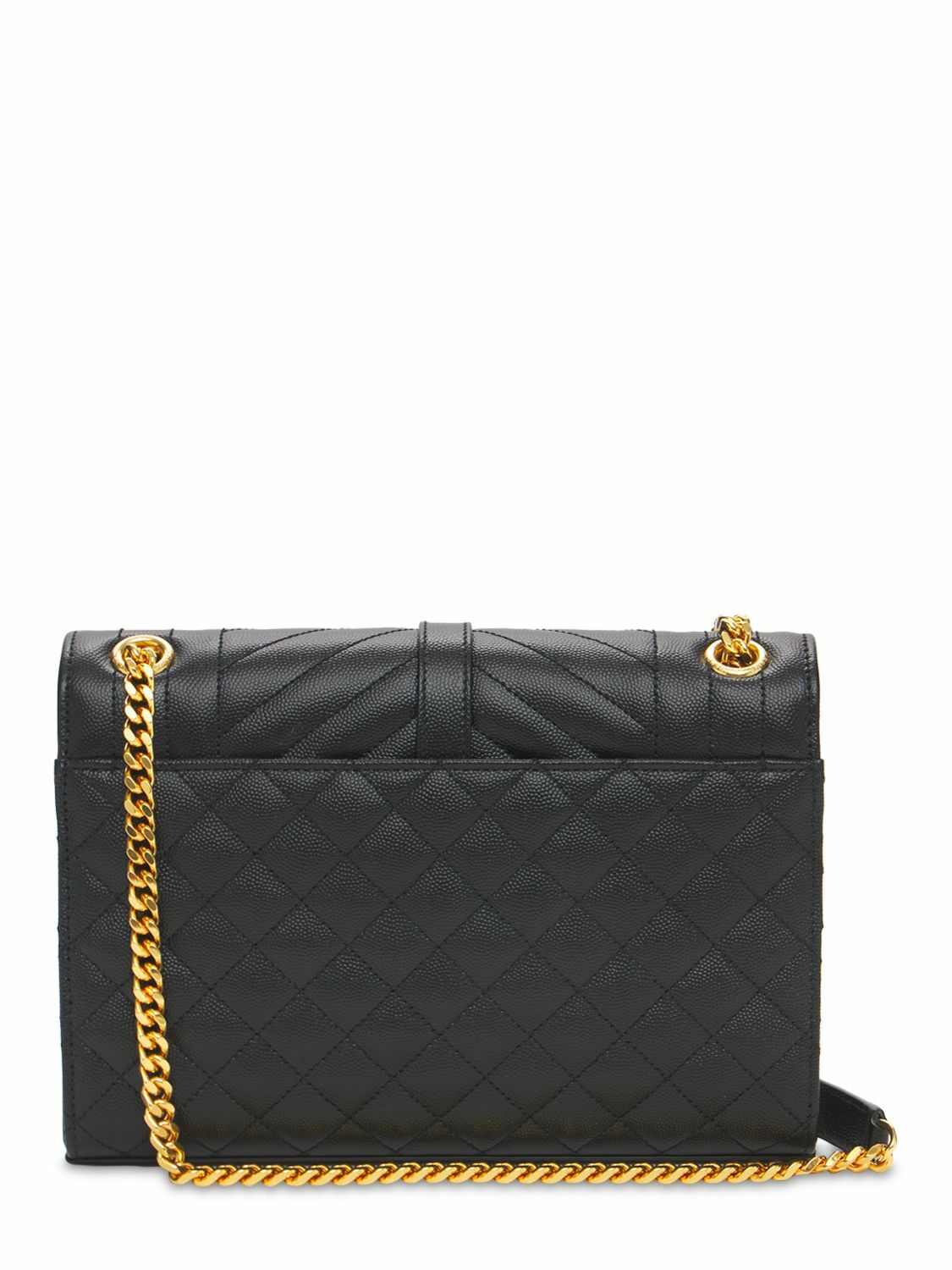 SAINT LAURENT - Medium Envelope Quilted Leather Bag Saint Laurent