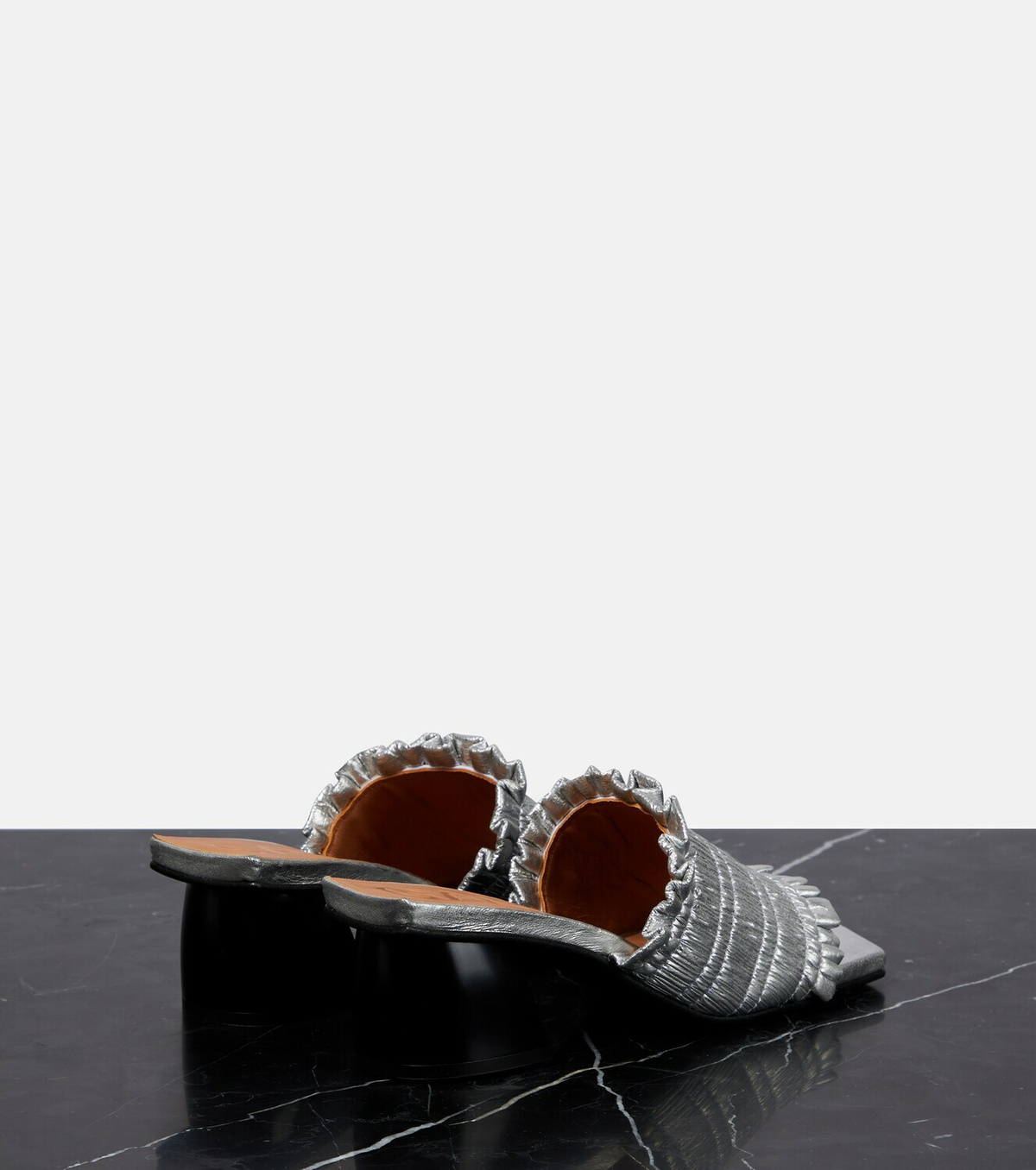 Ganni - Smocked mules GANNI