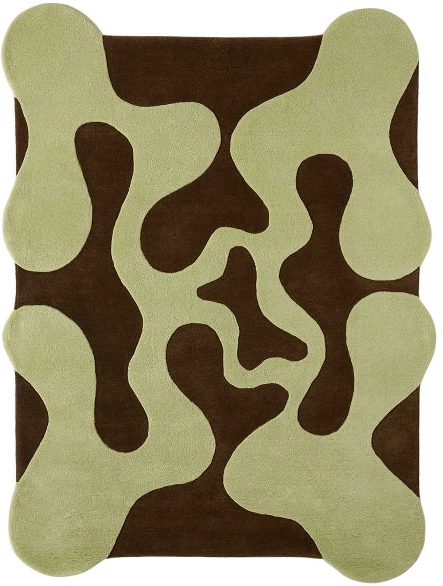 Mush Studios Green & Brown Large Oops Rug