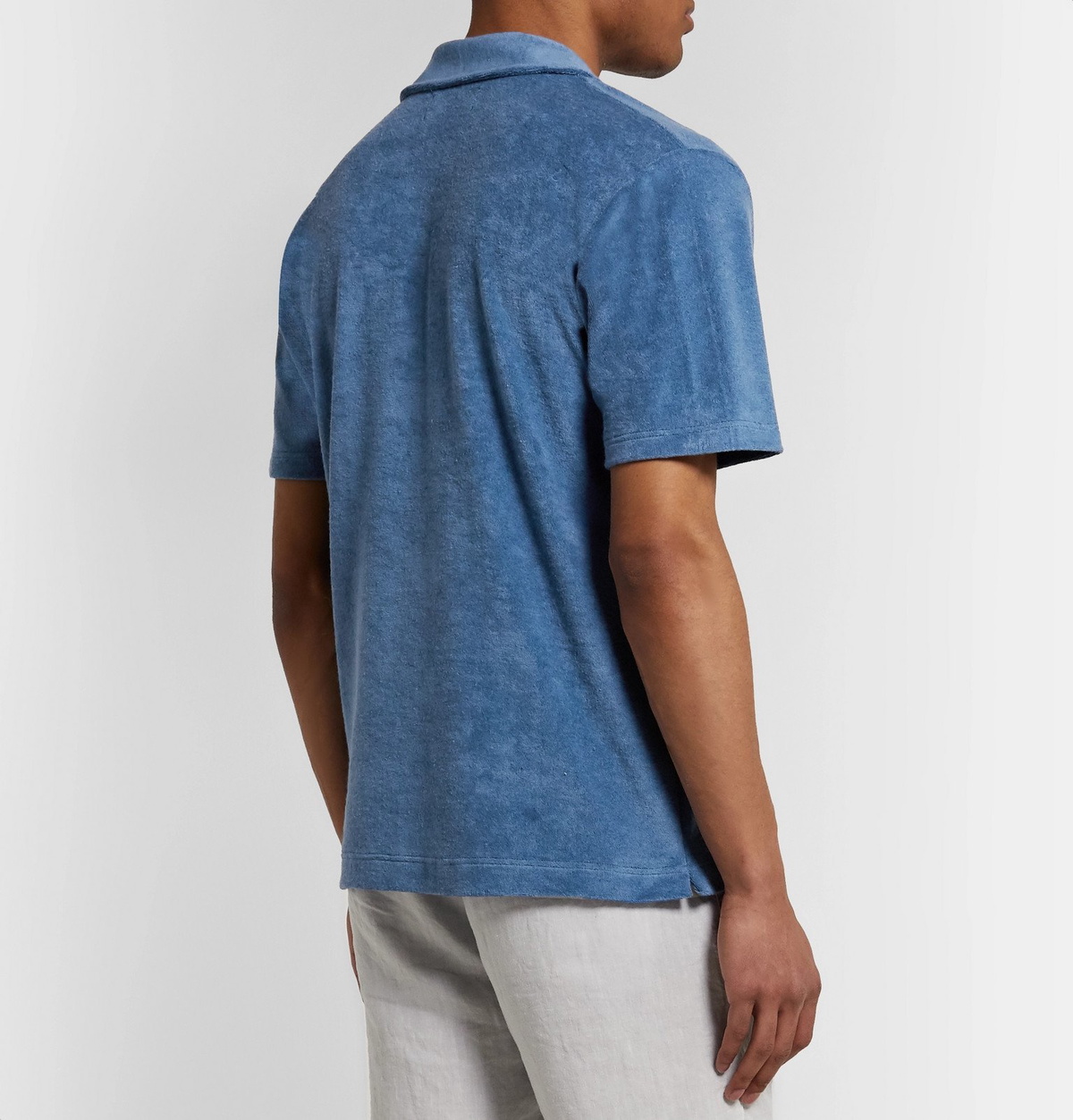 Howlin' - Light Flight Cotton-Blend Terry Shirt - Blue Howlin' by Morrison